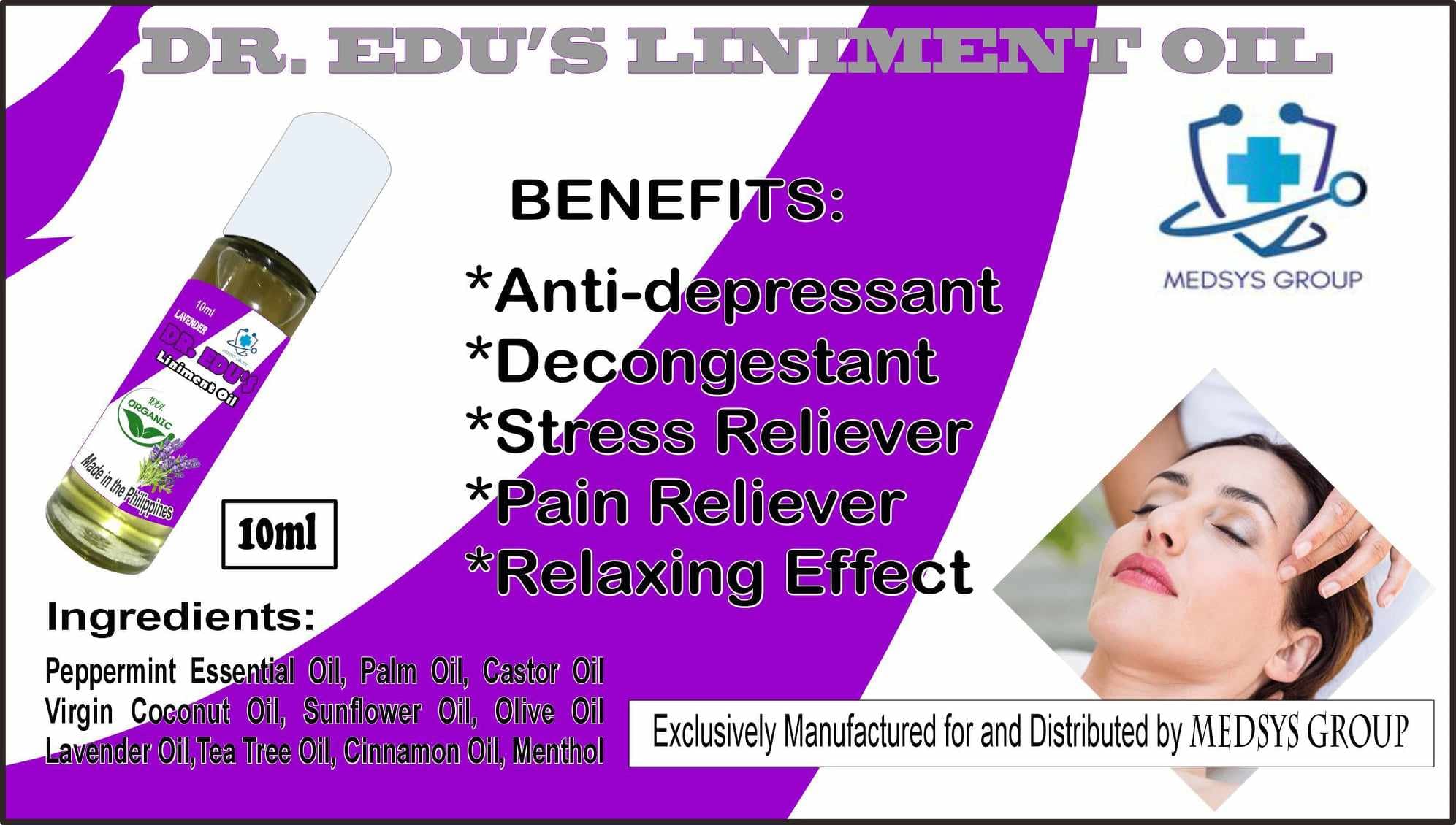 Pharmaceutical :: Dr. Edu's Liniment Oil 10 mL Lavender Scent - skrooll
