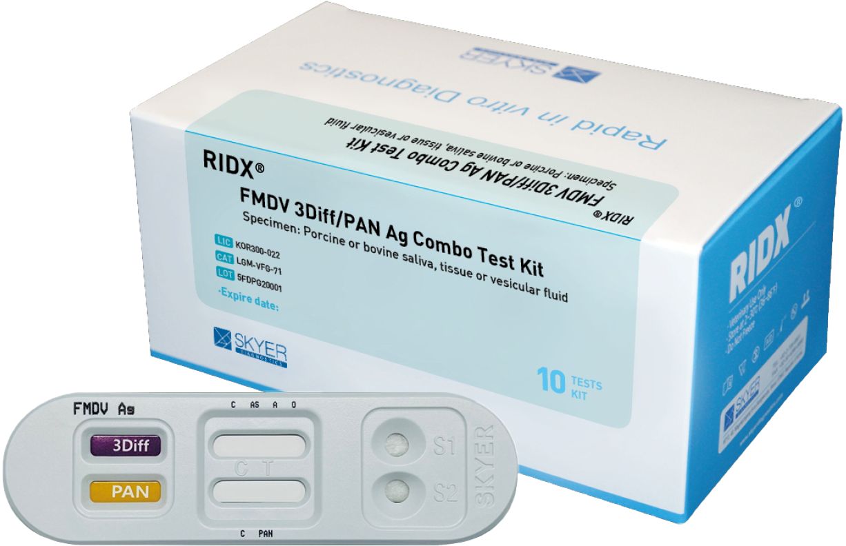 FMDV, FOOT & MOUTH DISEASE VIRUS, RIDX, VET RAPID KITS | Skrooll.med