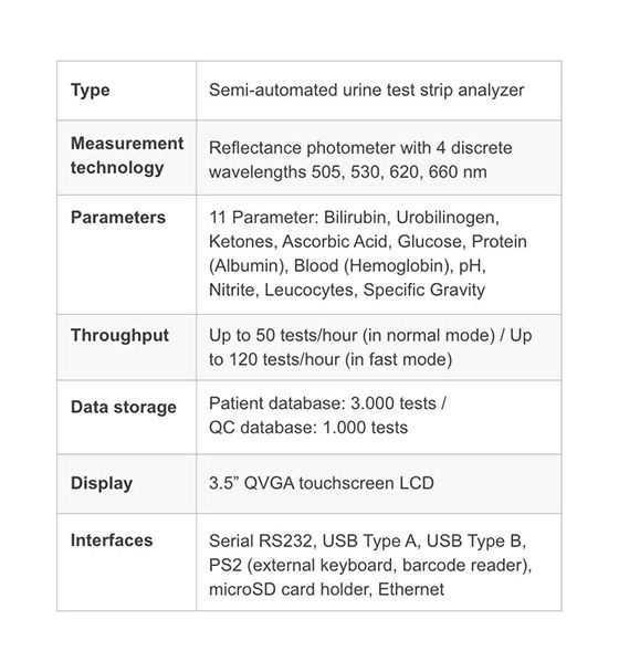Urilyzer® 100 Pro, Analyticon, Urine strip reader | Skrooll.med
